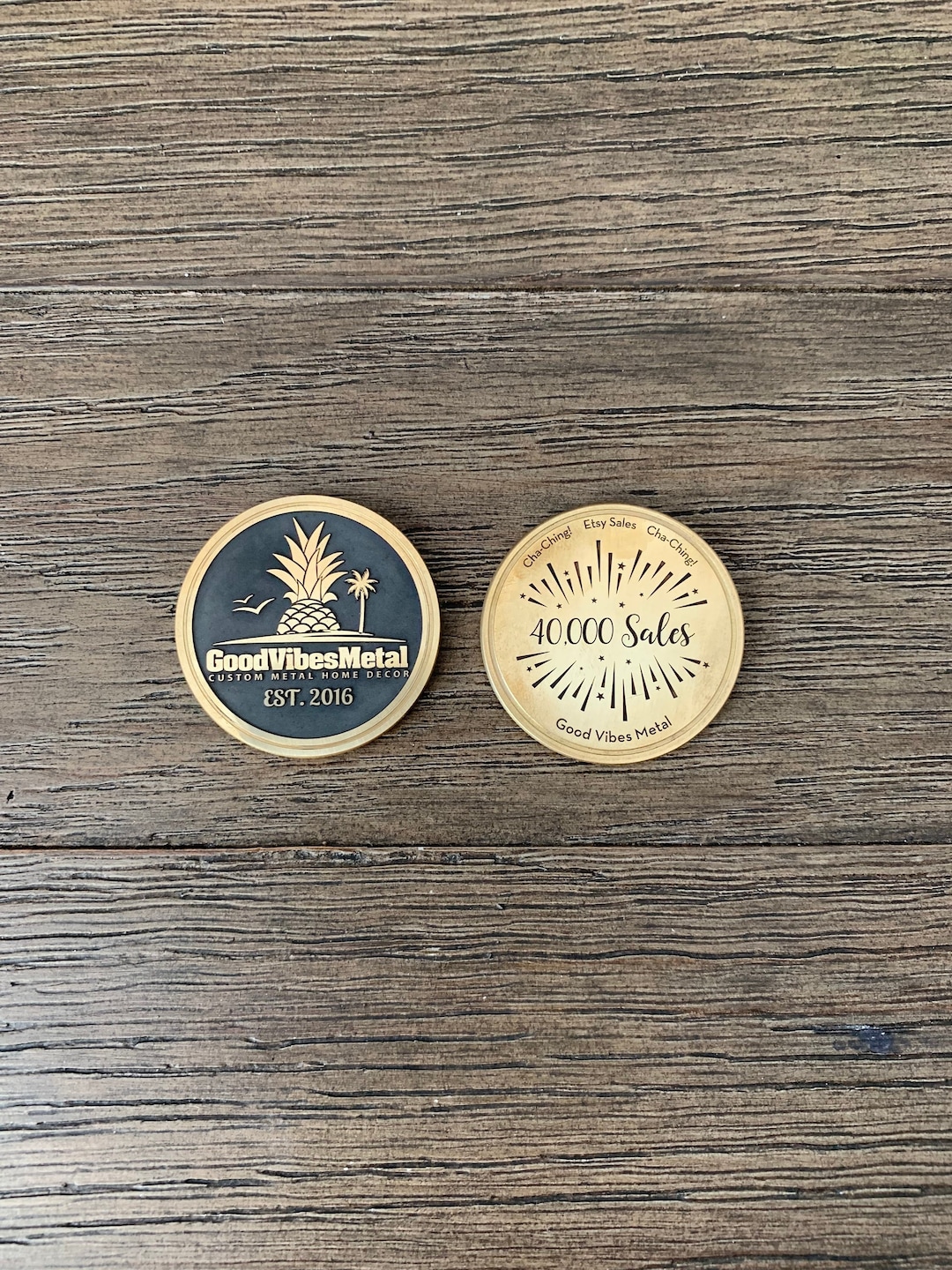 Engraved Brass Challenge Coin - Etsy