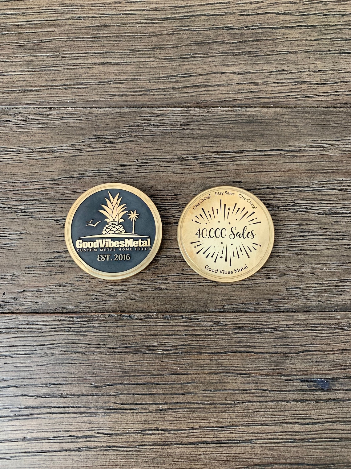 Engraved Brass Challenge Coin - Etsy