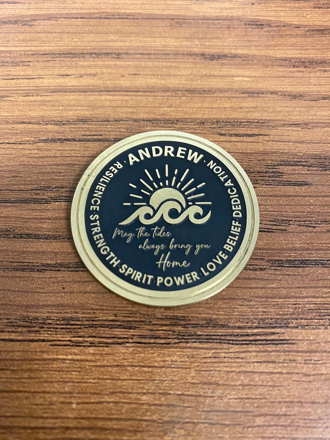 Personalized Sobriety Engraved Brass Challenge Coin | Courage One Day ...