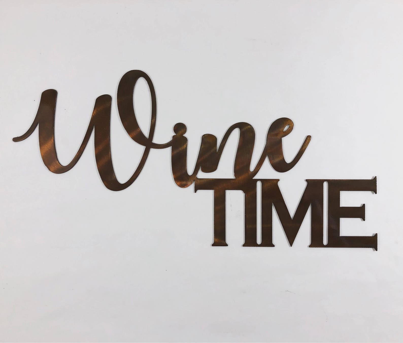 Metal Wine Time Wall Art Sign With Powder Coat Lots of - Etsy