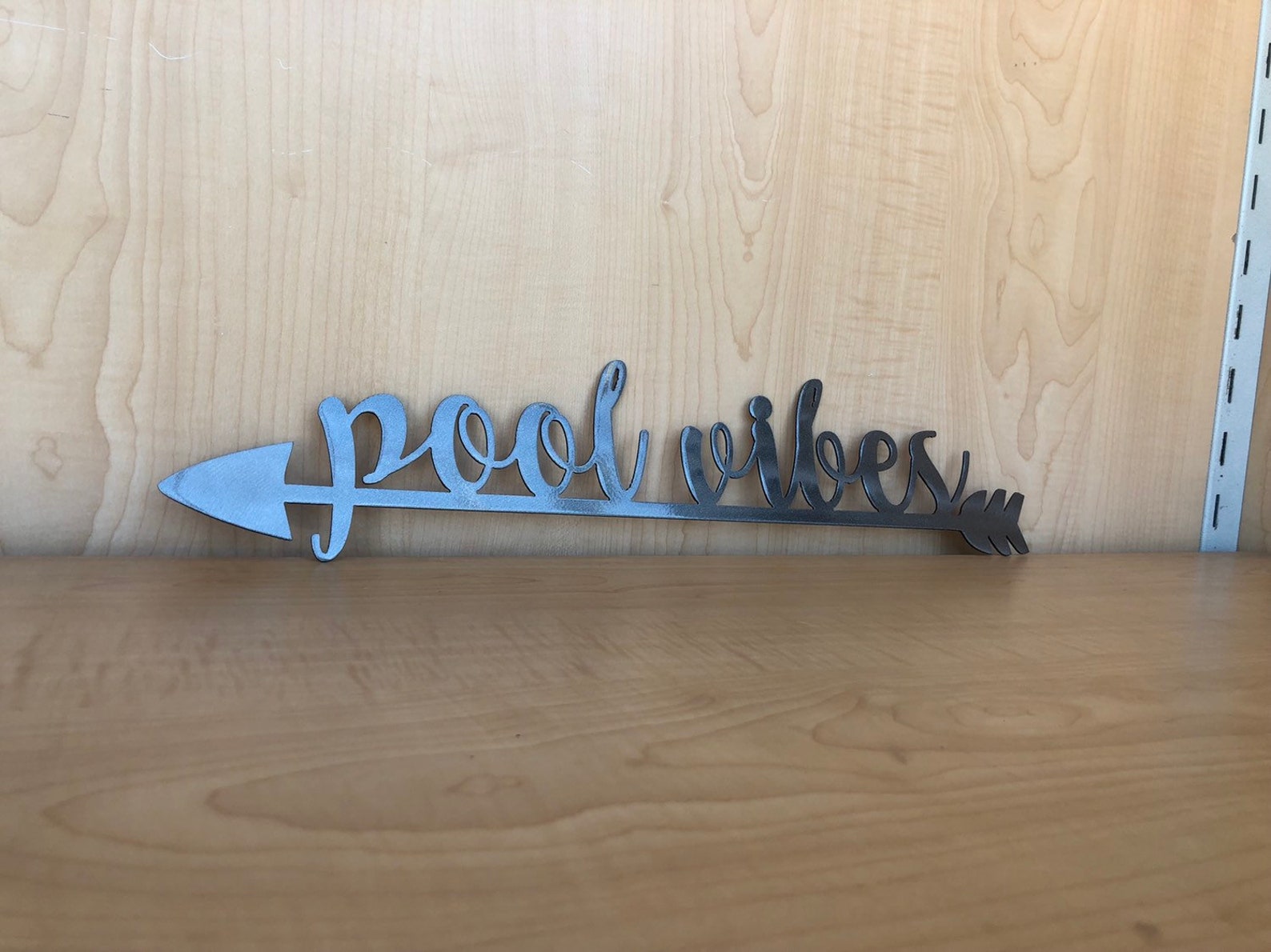 Pool Vibes Metal Wall Art Sign on Arrow With Powder Coat - Etsy