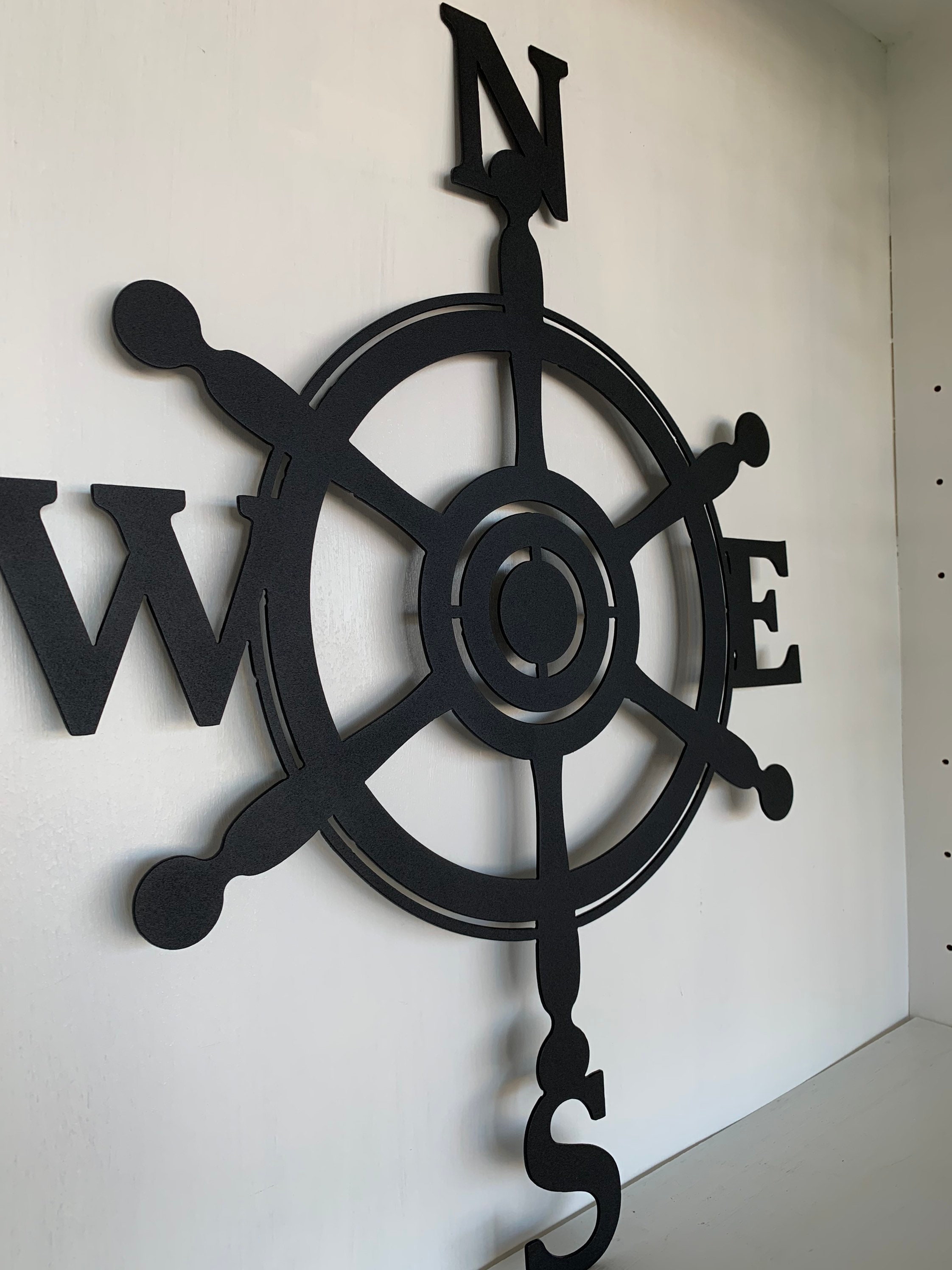 Helm Compass Metal Wall Art | Etsy