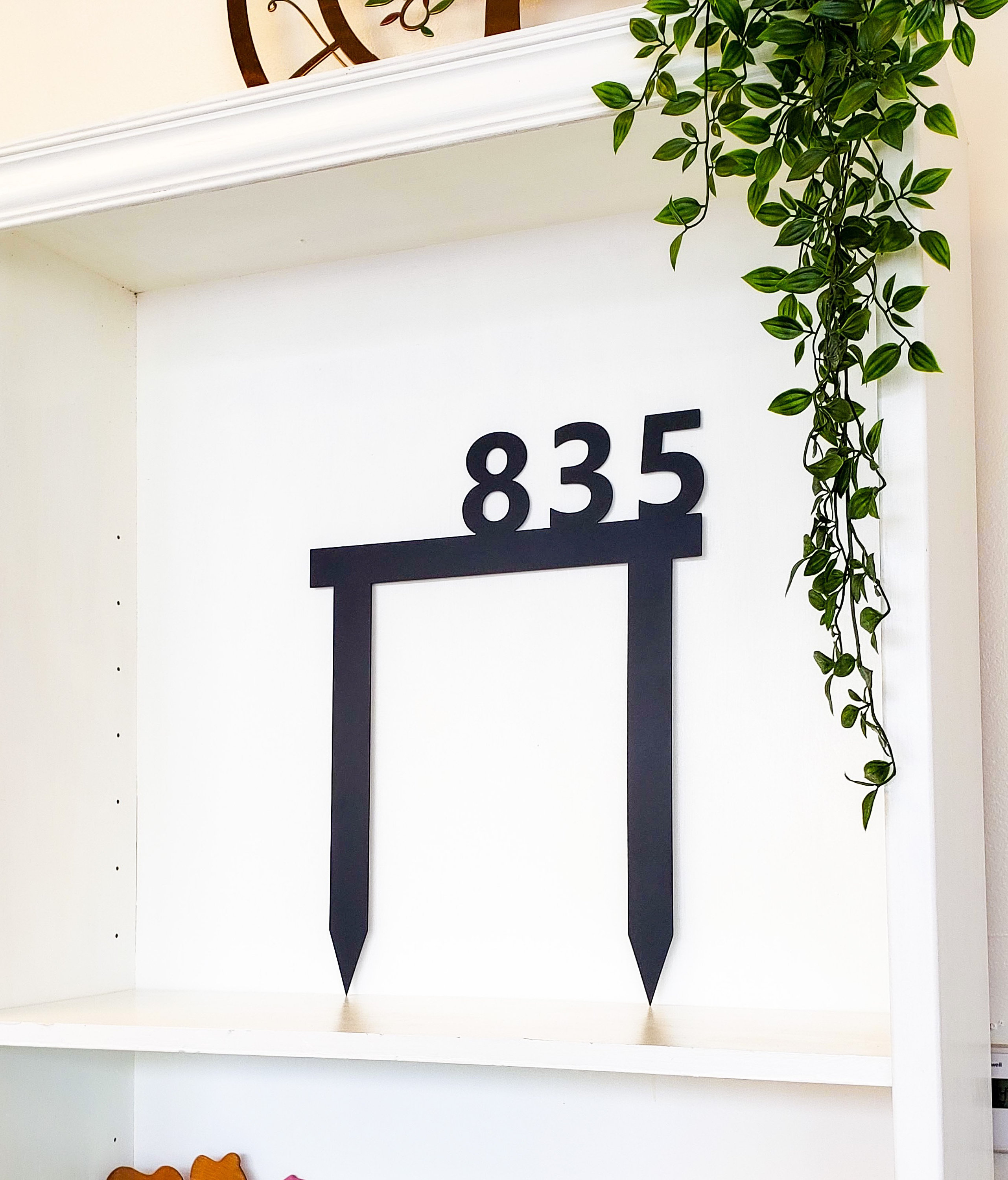 Modern Metal Address Number Yard Stake With Powder Coat Any | Etsy