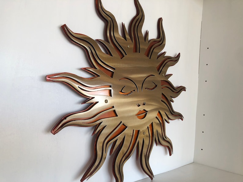 Sun in Splendor Metal Wall Art Southwest Decor Sun Face - Etsy
