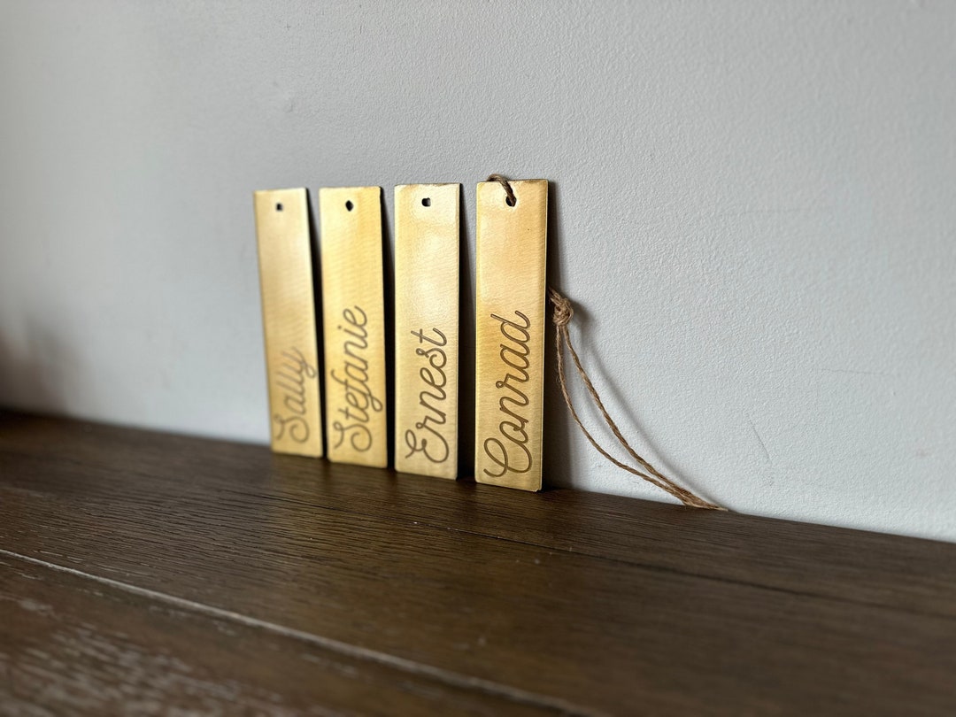Engraved Metal Name Tags | Personalized Place Settings | Dining Room ...