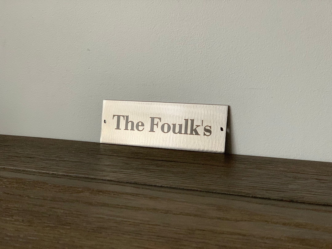 Engraved Metal Door Plate | Personalized Office Sign | Name Plate ...