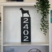 Vertical Dog Silhouette Metal Address Sign With Powder Coat Dog Address ...