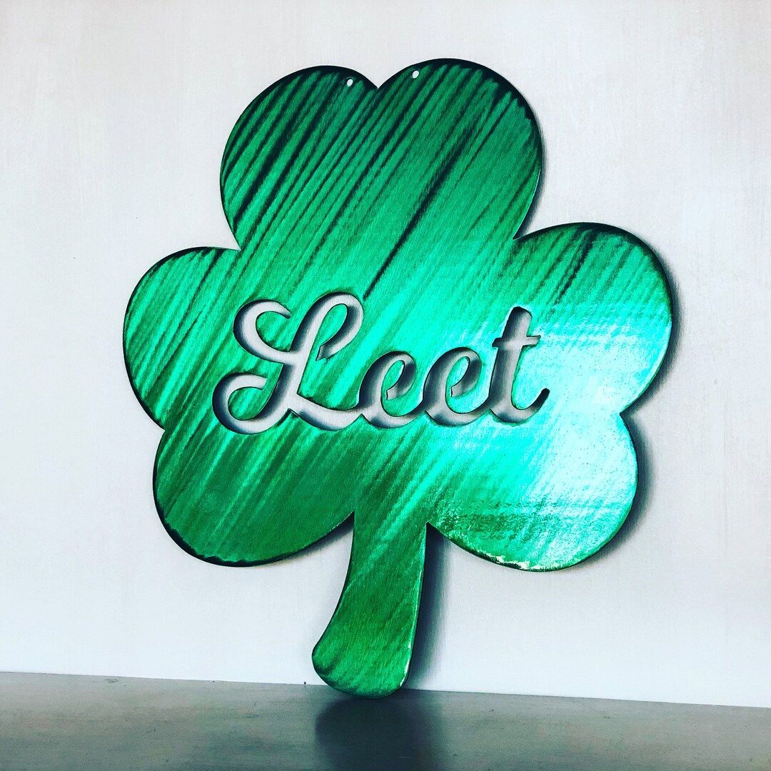 Personalized Shamrock Last Name Monogram Metal Wall Art - Etsy