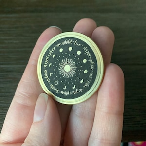 Moon Phase Engraved Brass Challenge Coin • Mystical Eye • Astrology ...