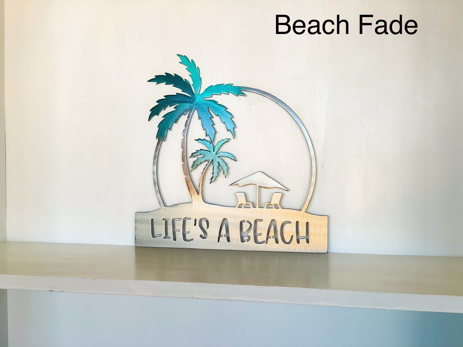 Personalized Beach Chair Scene Metal Sign Customizable - Etsy