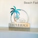 Personalized Beach Chair Scene Metal Sign Customizable Weatherproof ...