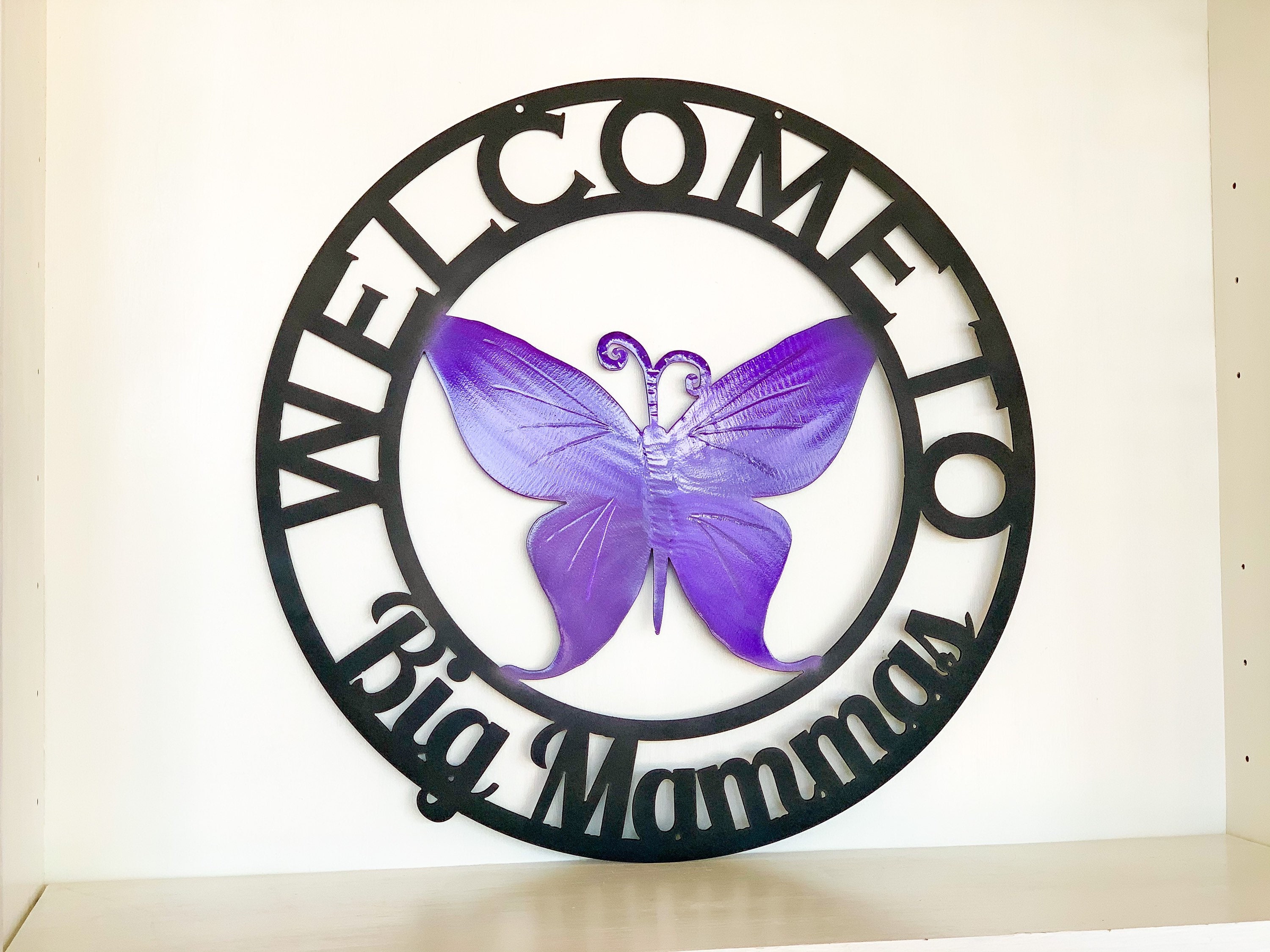 Personalized Metal Butterfly Sign Customizable Weatherproof - Etsy