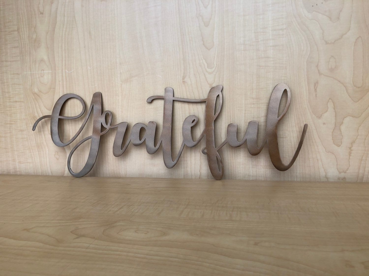 Grateful Metal Wall Art Sign With Powder Coat | Etsy