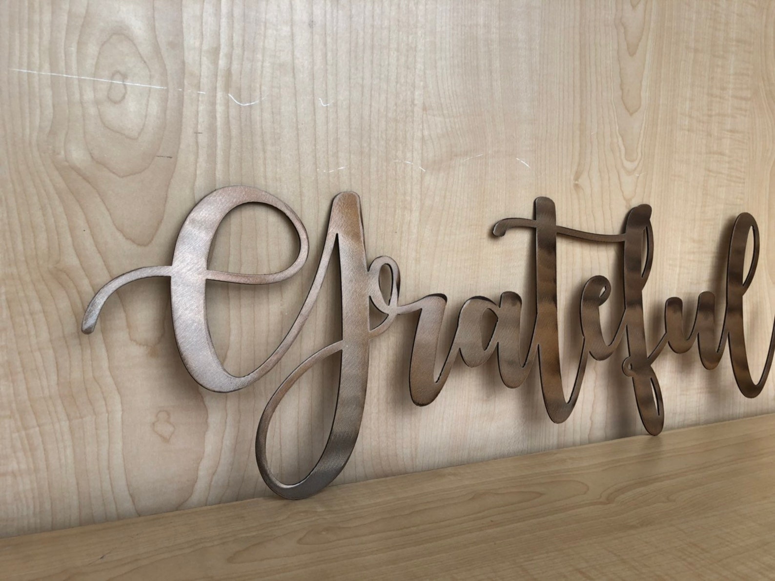 Grateful Metal Wall Art Sign With Powder Coat | Etsy