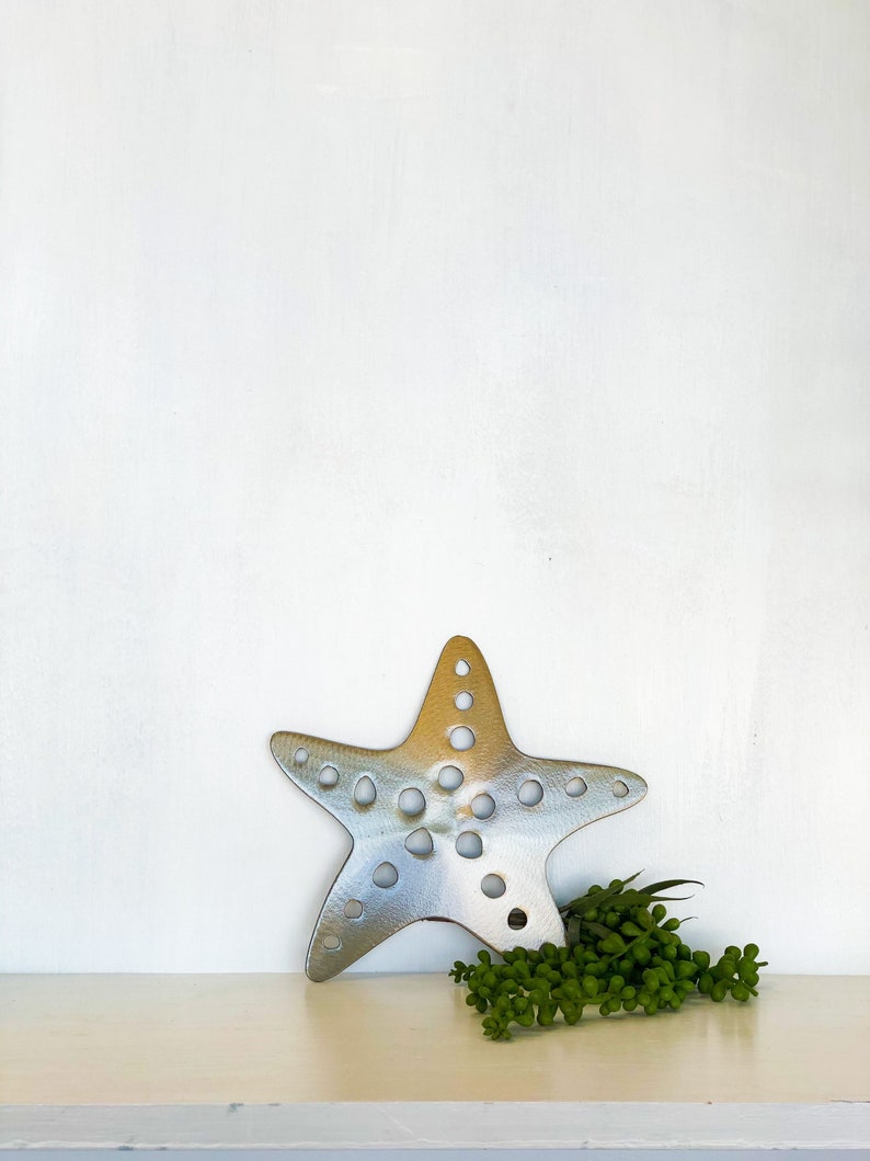 Metal Starfish Wall Art With Powder Coat 34 Color Options - Etsy