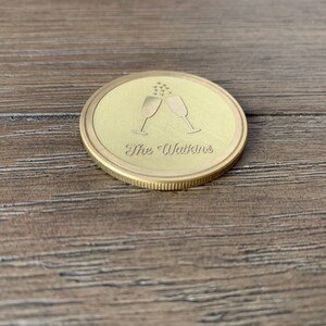 Engraved Brass Wedding Coin | Personalized Anniversary Gift - Etsy