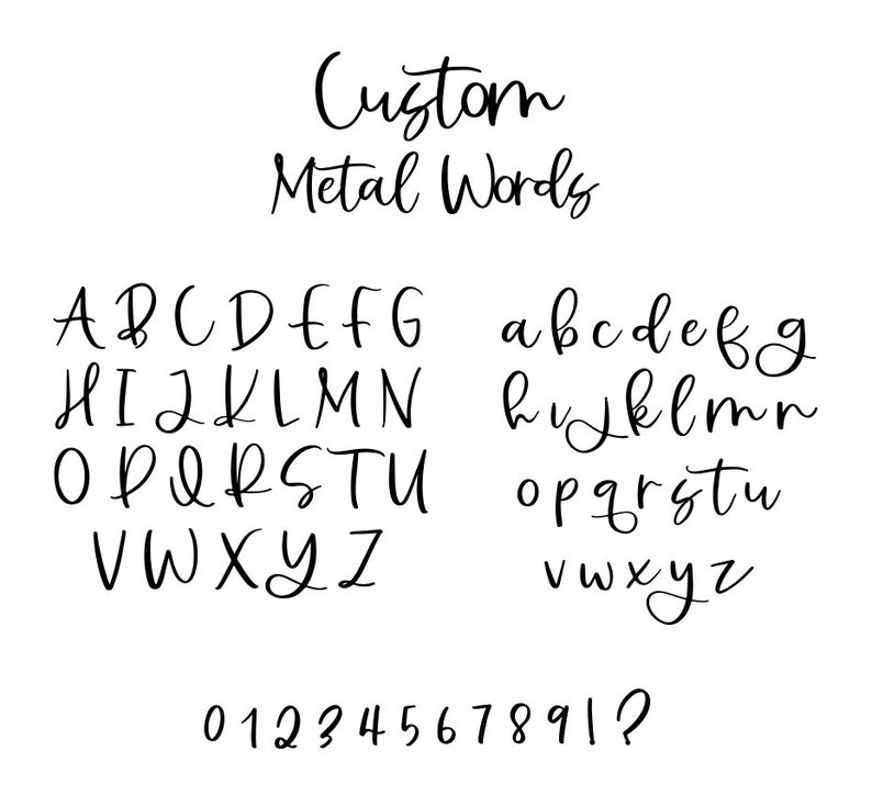 Custom Metal Words Farmhouse Script Your Custom Text - Etsy