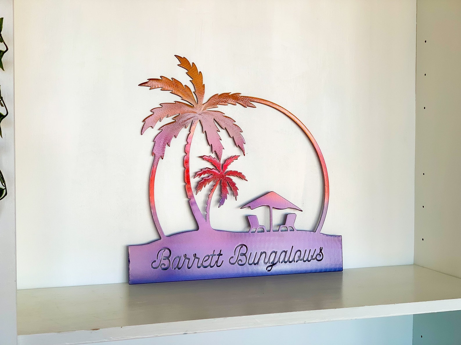 Personalized Beach Chair Scene Metal Sign Customizable - Etsy