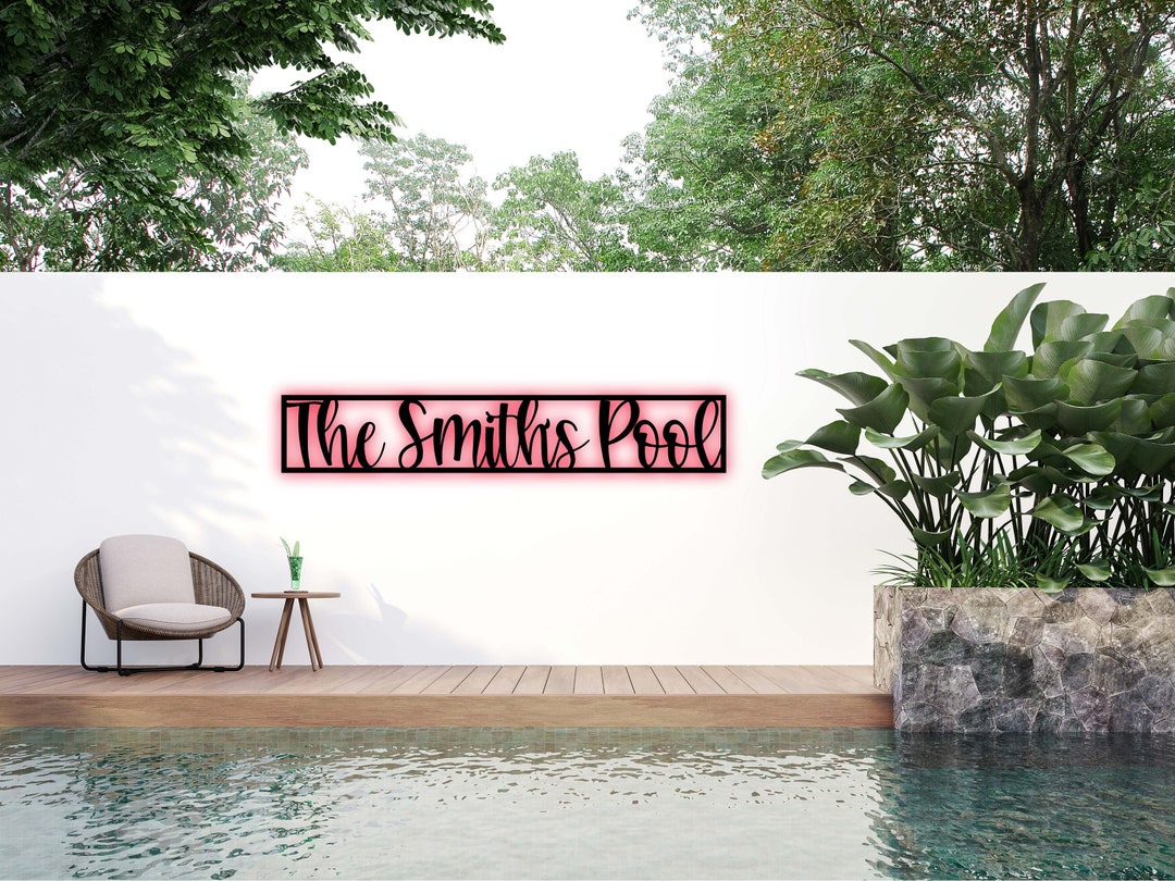 Personalized Framed LED Outdoor Script Sign | Your Custom Text | Custom ...