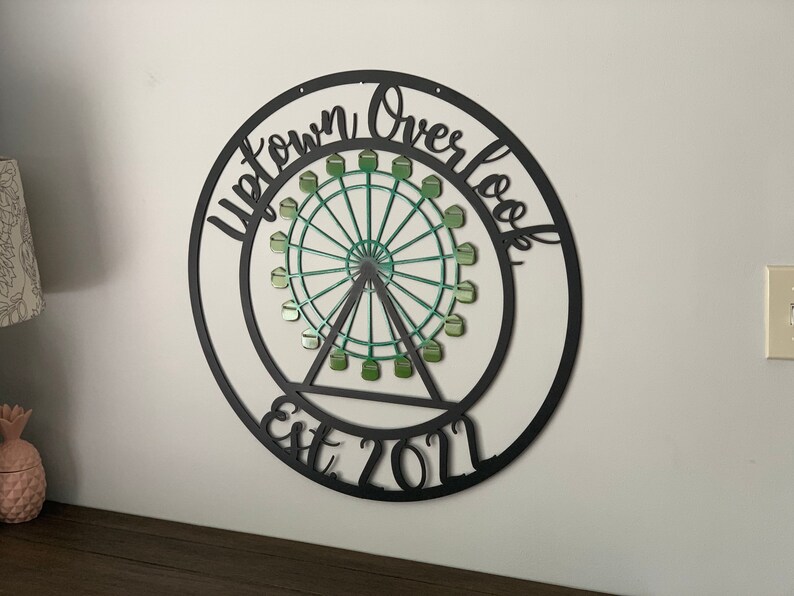 Personalized Ferris Wheel Sign Metal Wall Art Customizable - Etsy