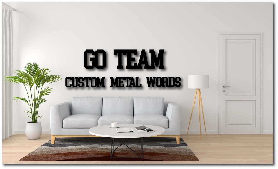 Custom Metal Words Sign: Personalized Wall Decor, Game Day Edition - Etsy