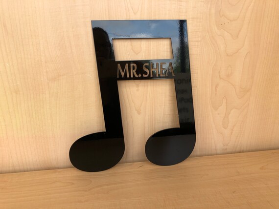Personalized Music Note Metal Wall Art Choose Any Powder Coat | Etsy