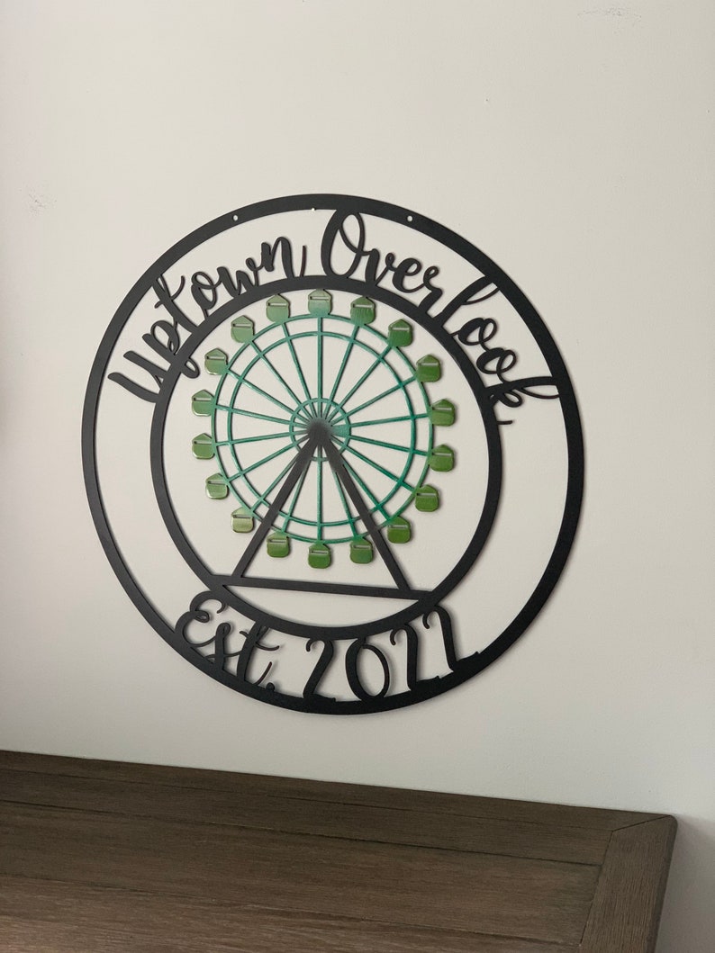 Personalized Ferris Wheel Sign Metal Wall Art Customizable - Etsy