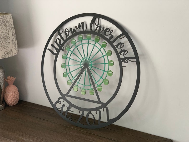 Personalized Ferris Wheel Sign Metal Wall Art Customizable - Etsy