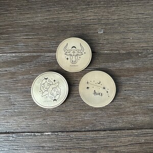 Zodiac Astrology Coin | Gift for Friend | Engraved Brass Coin ...