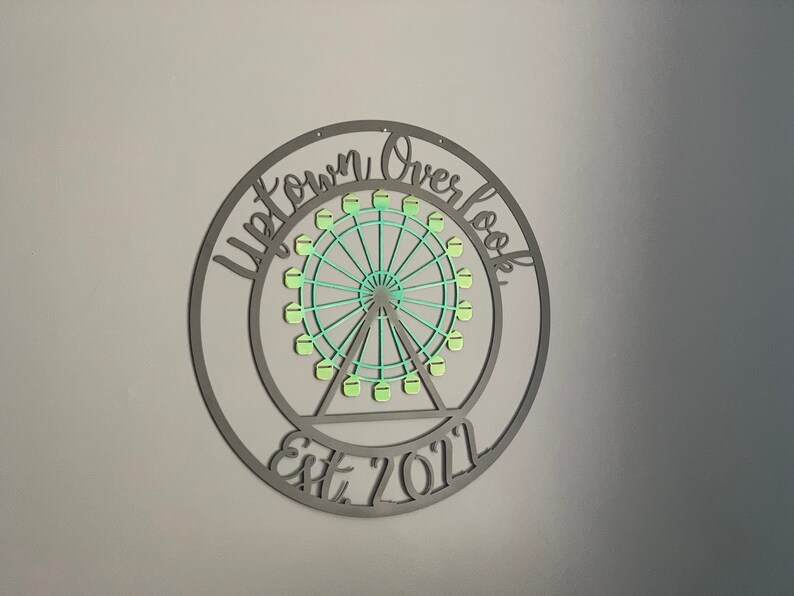 Personalized Ferris Wheel Sign Metal Wall Art Customizable - Etsy