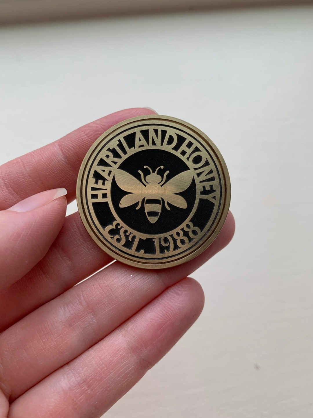 Personalized Bee Engraved Brass Challenge Coin | Honey Bee Apiary Gift ...