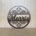 Personalized Last Name Monogram Circle Metal Wall Art With - Etsy