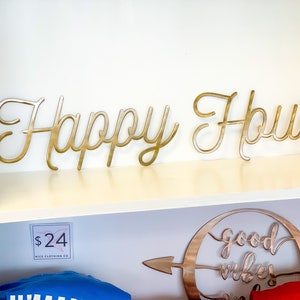 Happy Hour Metal Wall Art: Bar Cart Decor - Etsy