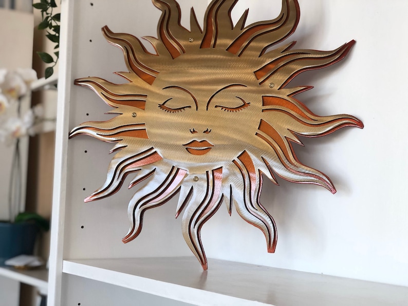 Sun in Splendor Metal Wall Art Southwest Decor Sun Face - Etsy