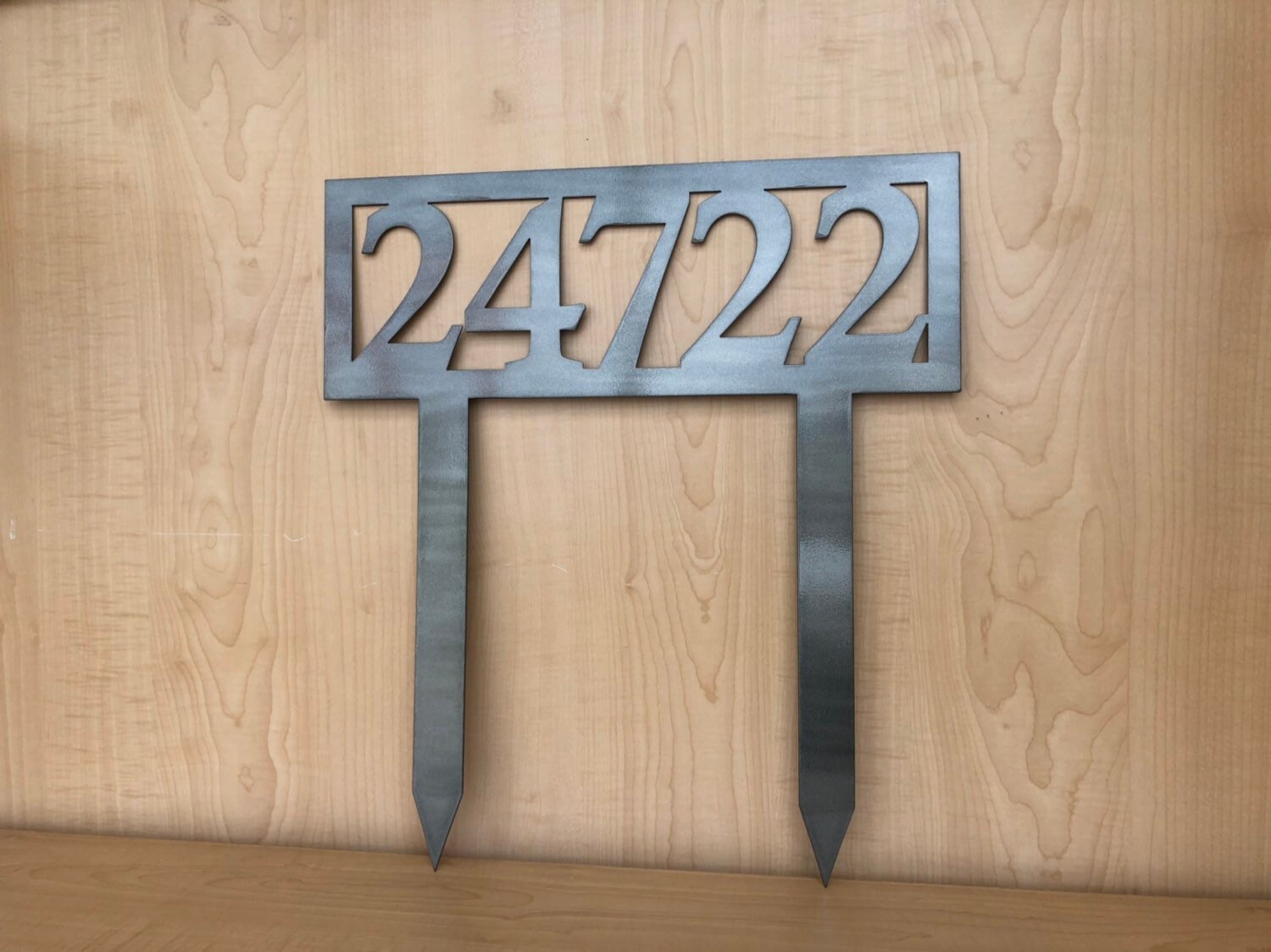 Metal House Numbers Yard Stake With Powder Coat Any Color - Etsy Ireland