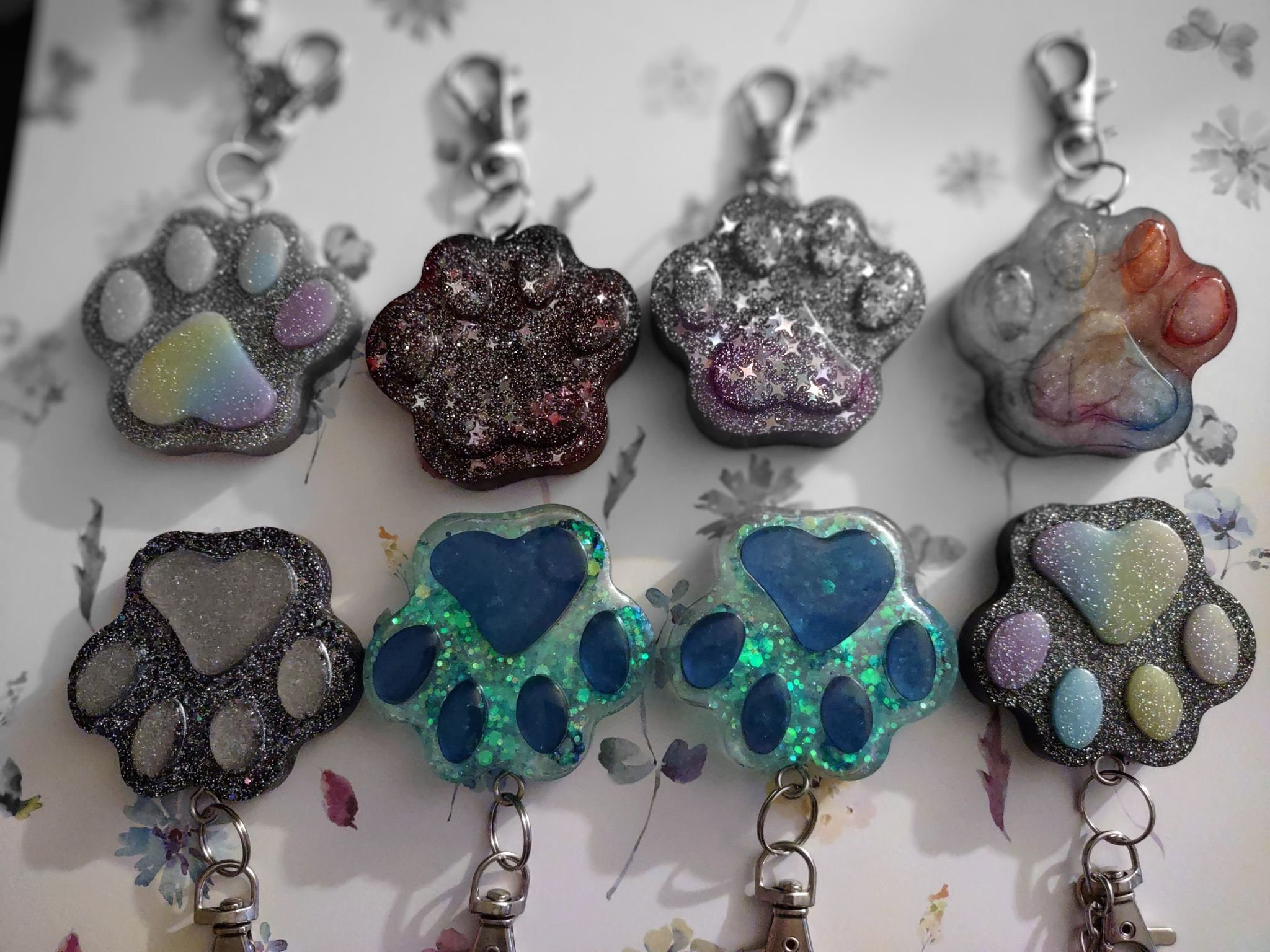 Resin Pet Key Chain With Custom Name - Etsy