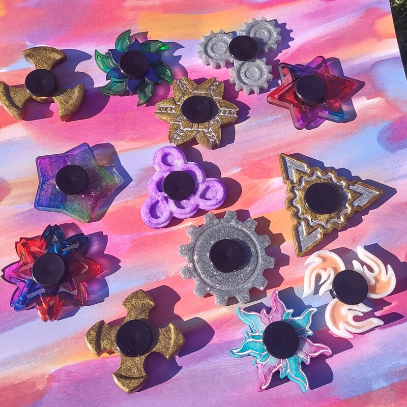 Rainbow Fidget Spinner - Etsy