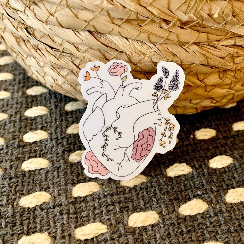 Floral Heart Sticker Nurse Doctor EMT Dentist Healthcare - Etsy