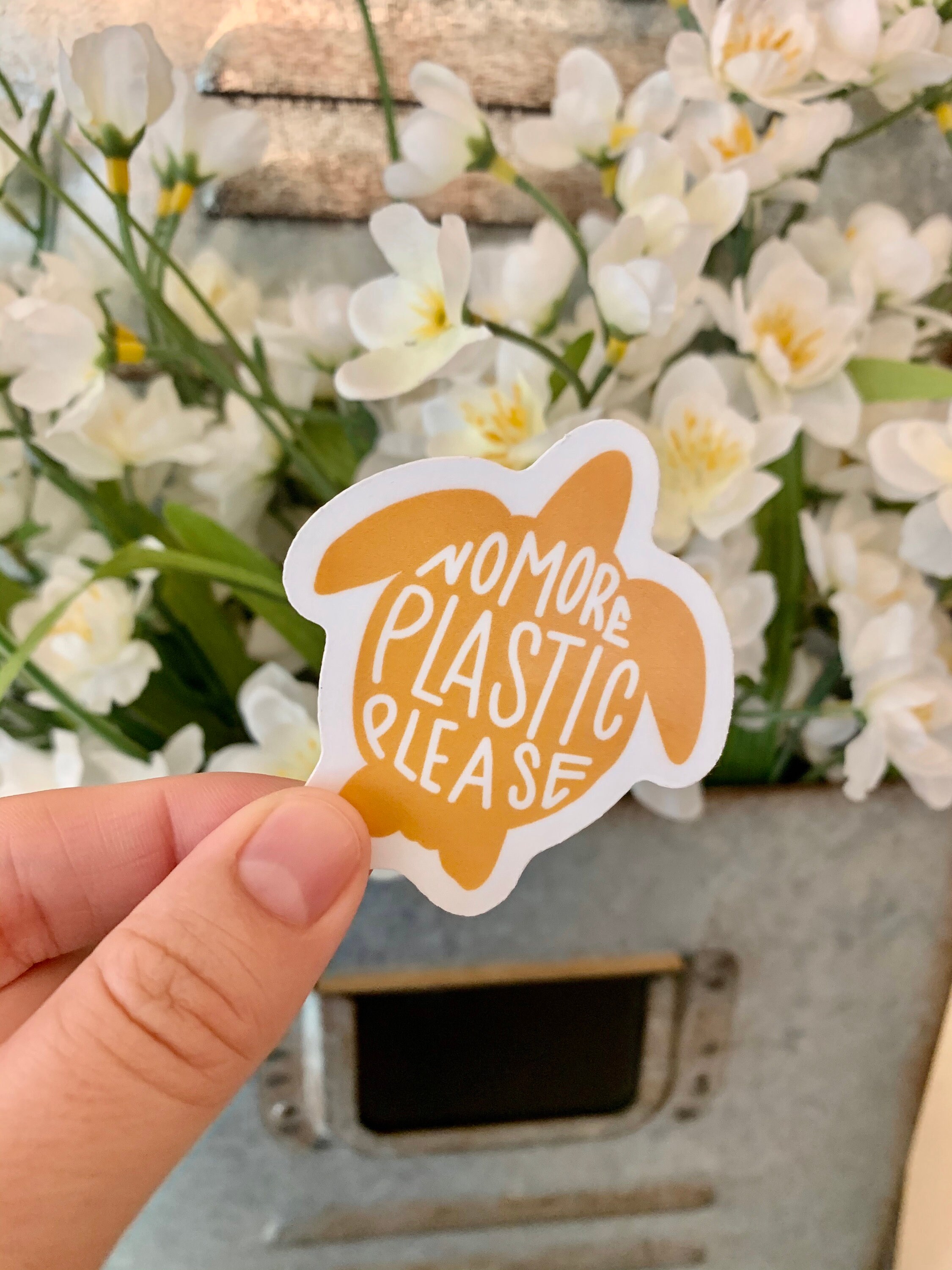 No More Plastic Vinyl Sticker Best Friend Gift Trendy - Etsy