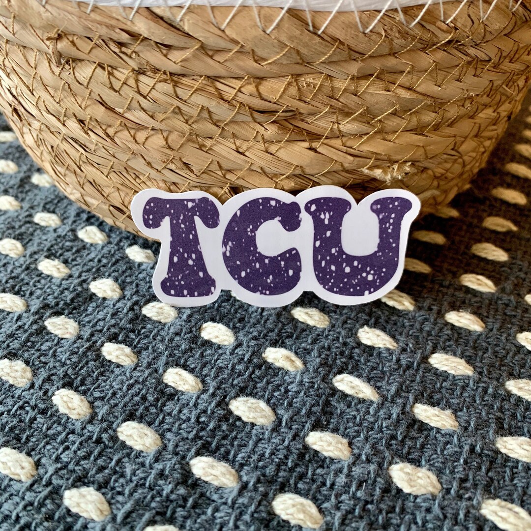 Texas Christian University Sticker, TCU Stickers, TCU Waterproof ...