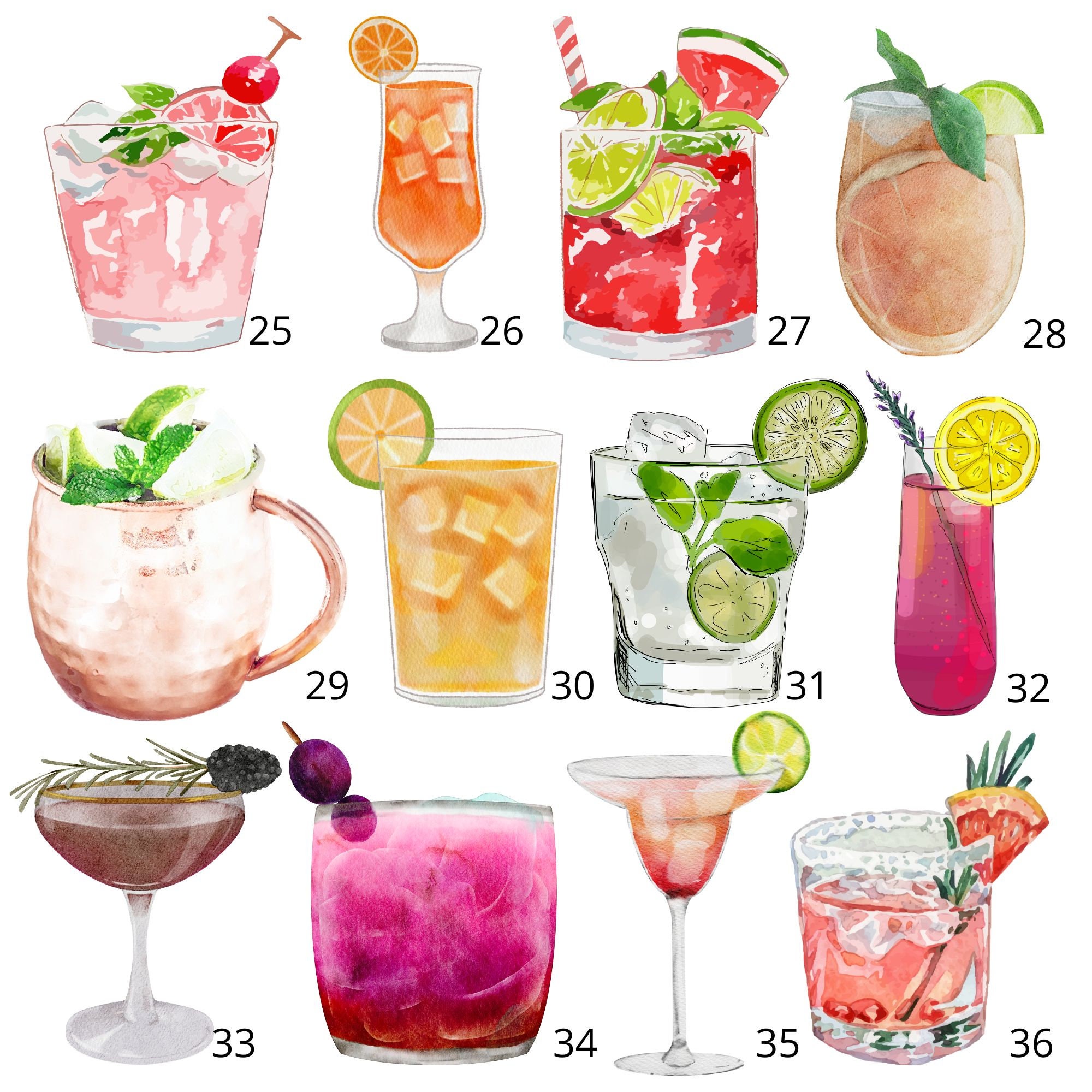 Custom Cocktail Sticker Signature Drink Sticker Wedding Bar - Etsy