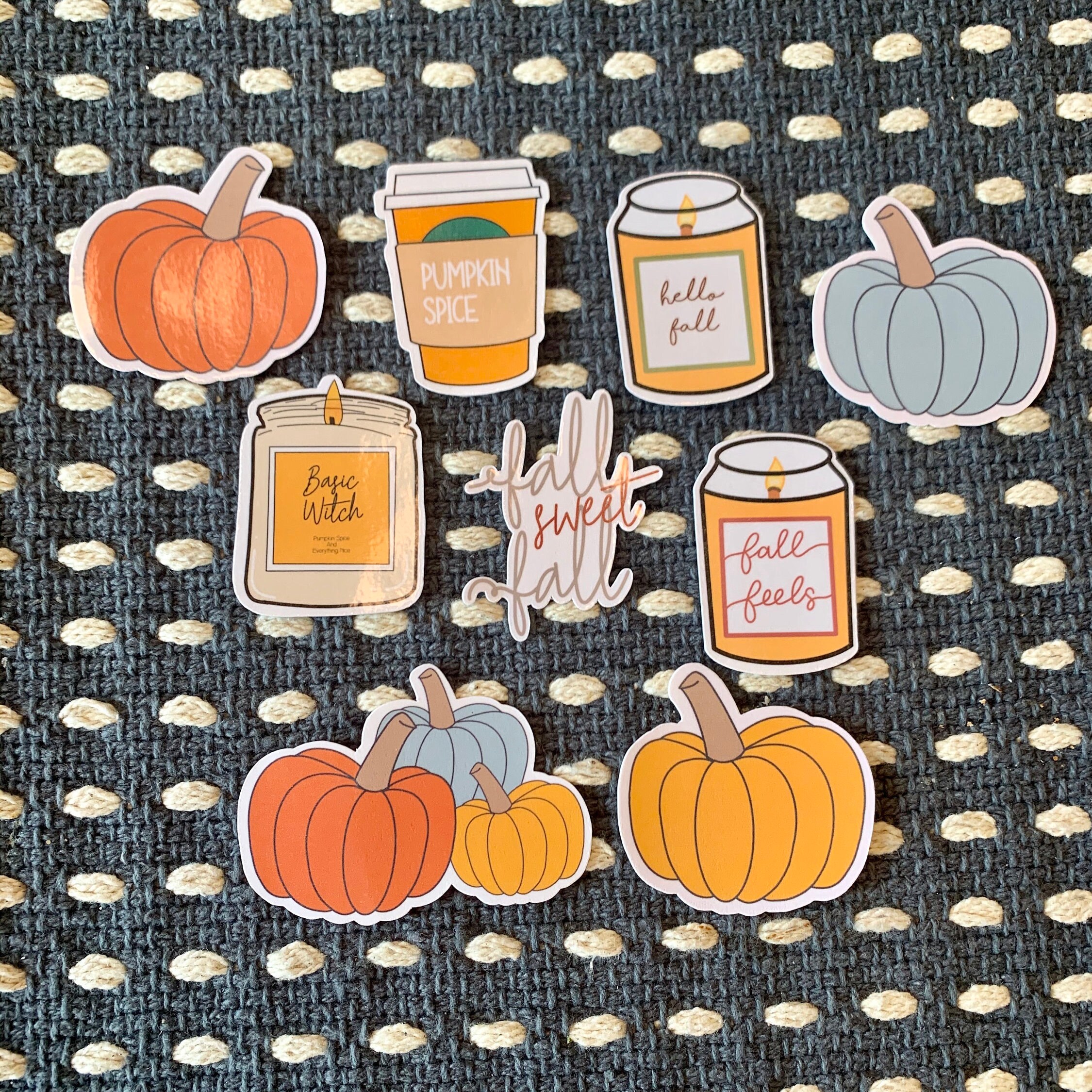 Pumpkin Stickers Fall Stickers Fall Stickers Pack Fall | Etsy