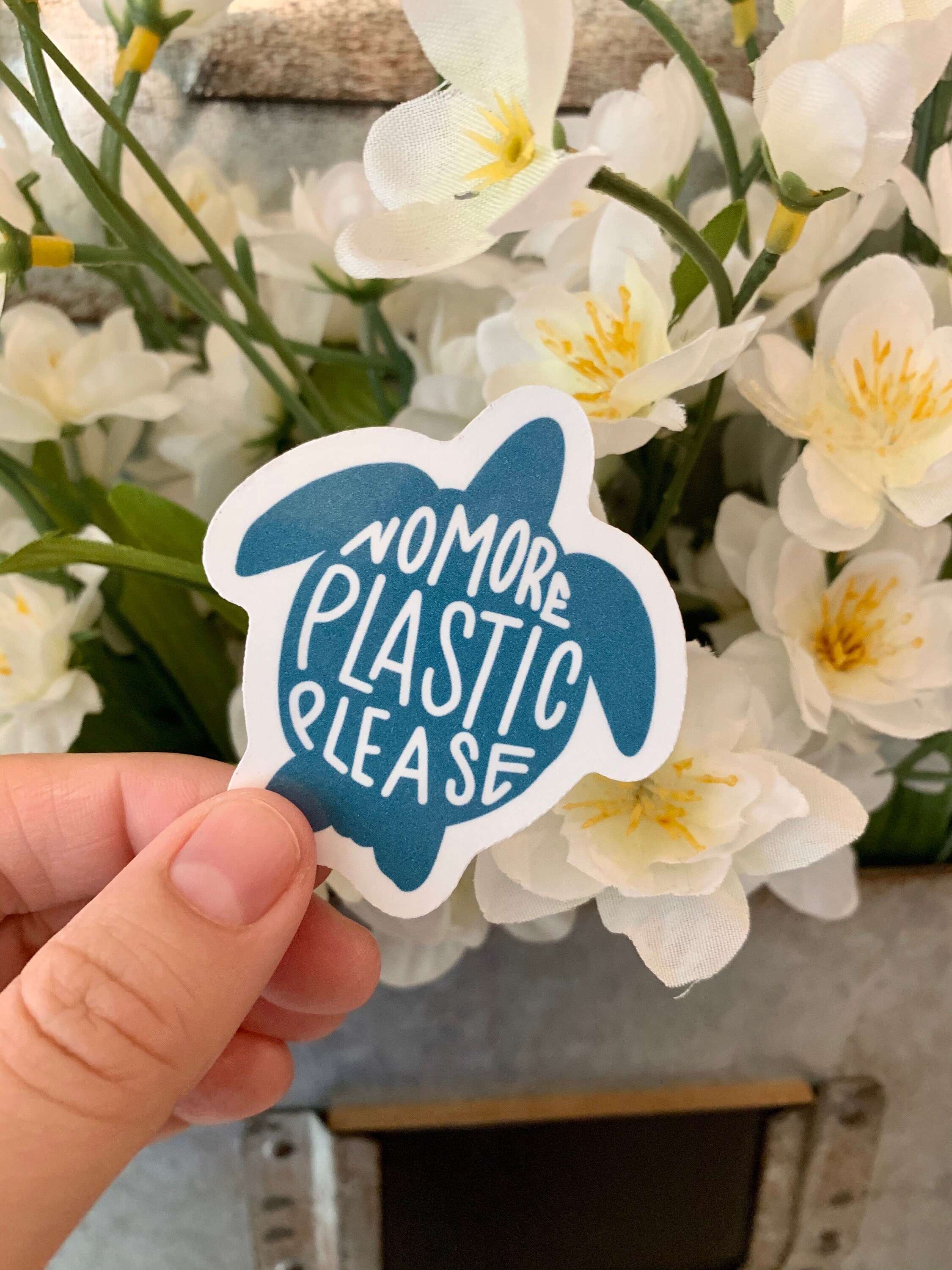 No More Plastic Vinyl Sticker Best Friend Gift Trendy - Etsy