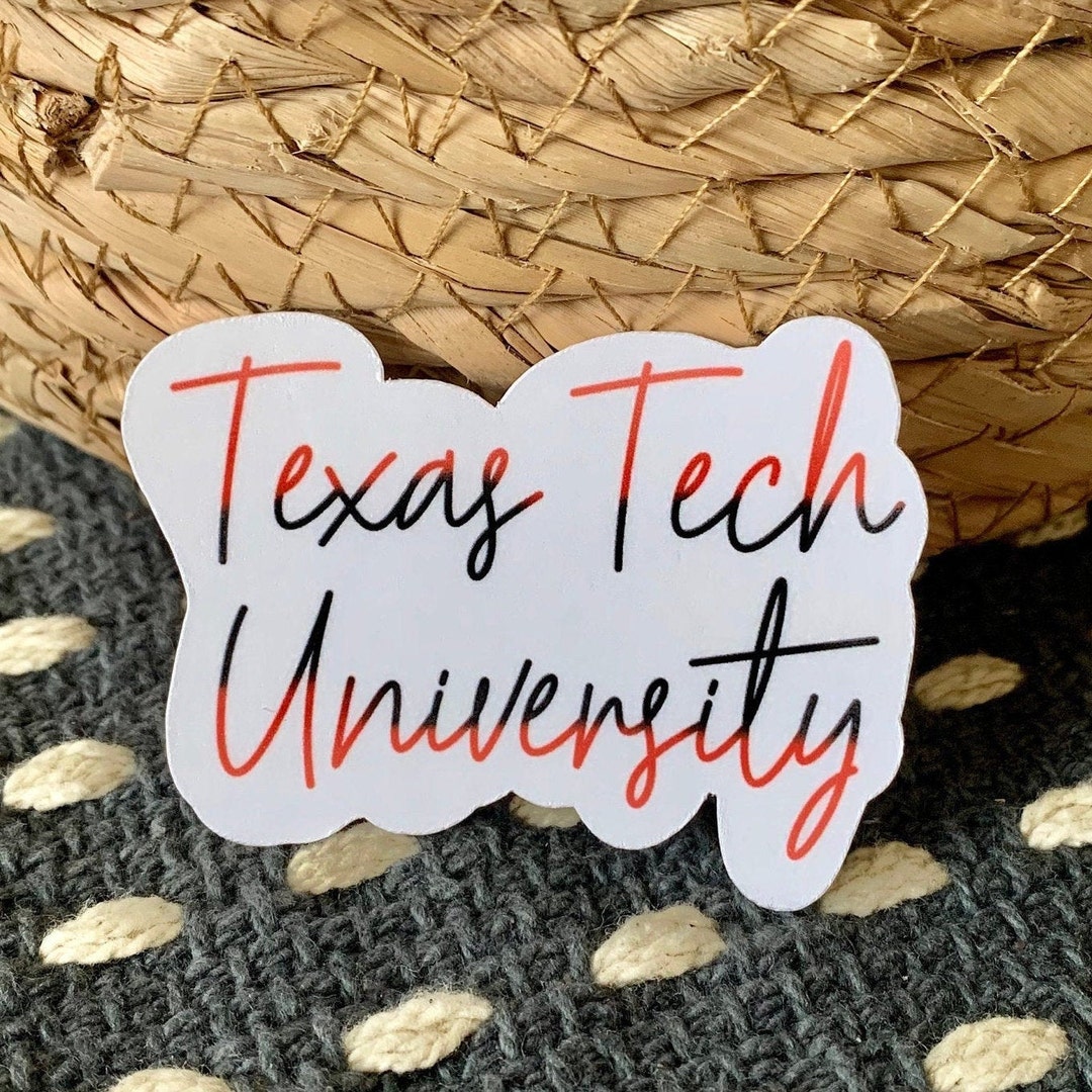 Texas Tech Sticker Tech Stickers Raider Tech Waterproof - Etsy