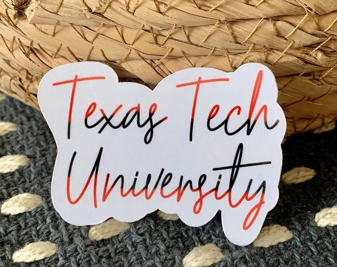 Texas Tech Sticker, Tech Stickers, Raider Tech Waterproof Sticker ...