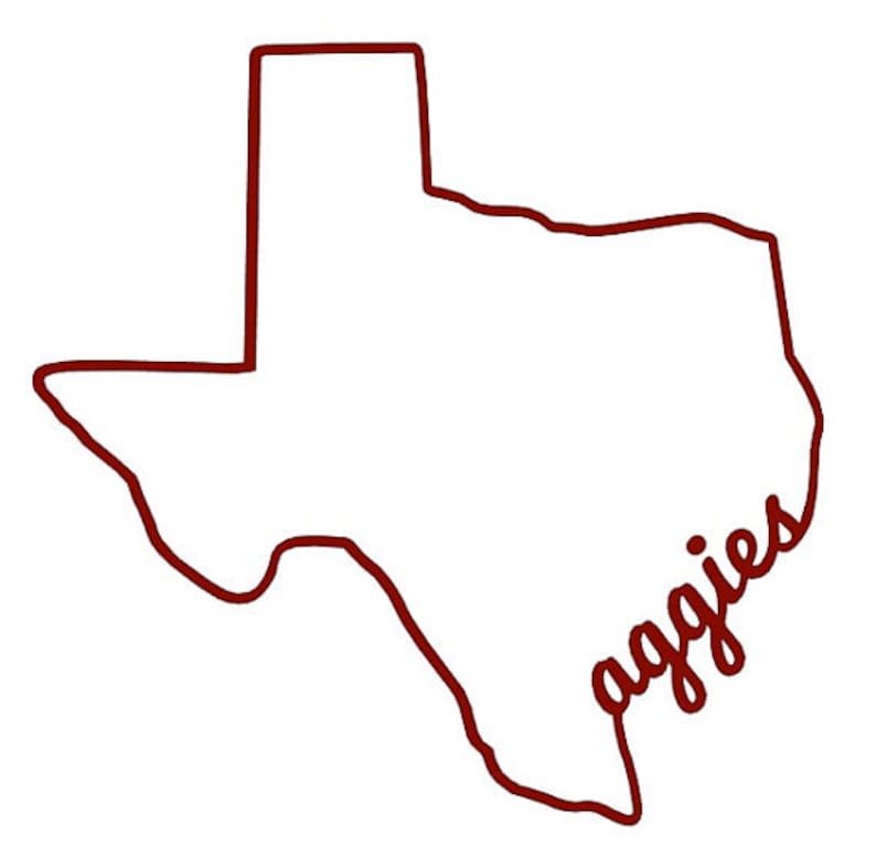 Texas Aggies Decal Texas Sticker Gig' Em Texas A&M - Etsy