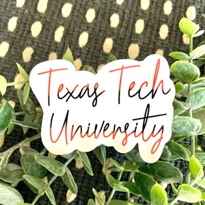 Texas Tech Sticker Tech Stickers Raider Tech Waterproof - Etsy