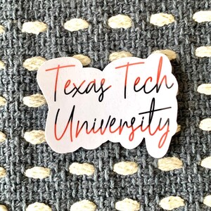 Texas Tech Sticker Tech Stickers Raider Tech Waterproof - Etsy