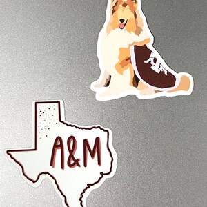 Texas Aggies Sticker, Texas A and M Stickers, Reveille Sticker, Texas A ...