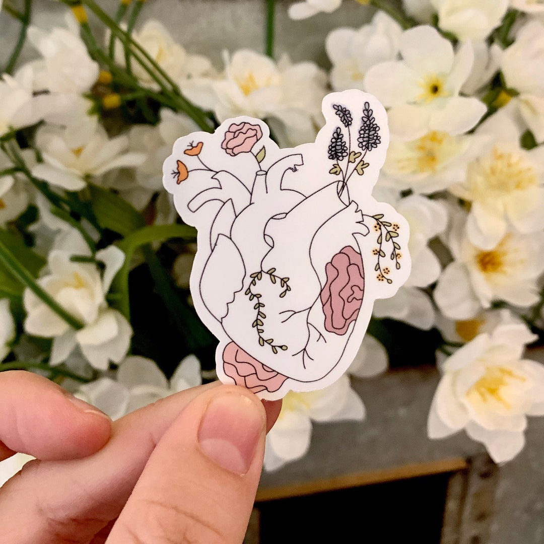 Floral Heart Sticker Nurse, Doctor, EMT, Dentist, Healthcare Hero ...